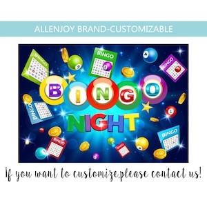 Bingo Night Backdrop, Bingo Game Time Party Custom Banner, Winning Ball ...
