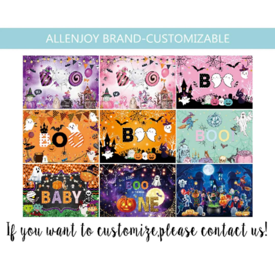 Boo Gender Reveal Backdrop,scary Pumpkin Baby Shower Halloween Backdrop ...