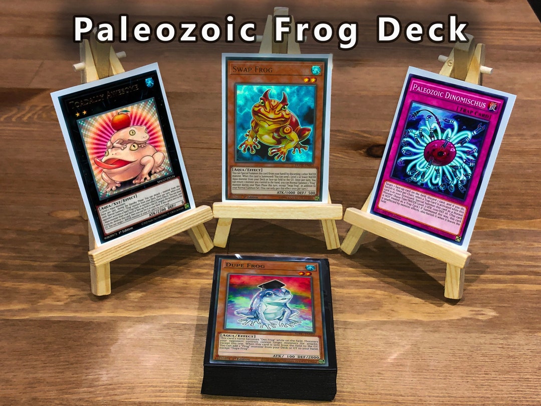 40 Card Custom Yugioh Paleozoic Frog Deck Bonus Sleeves & Cards - Etsy