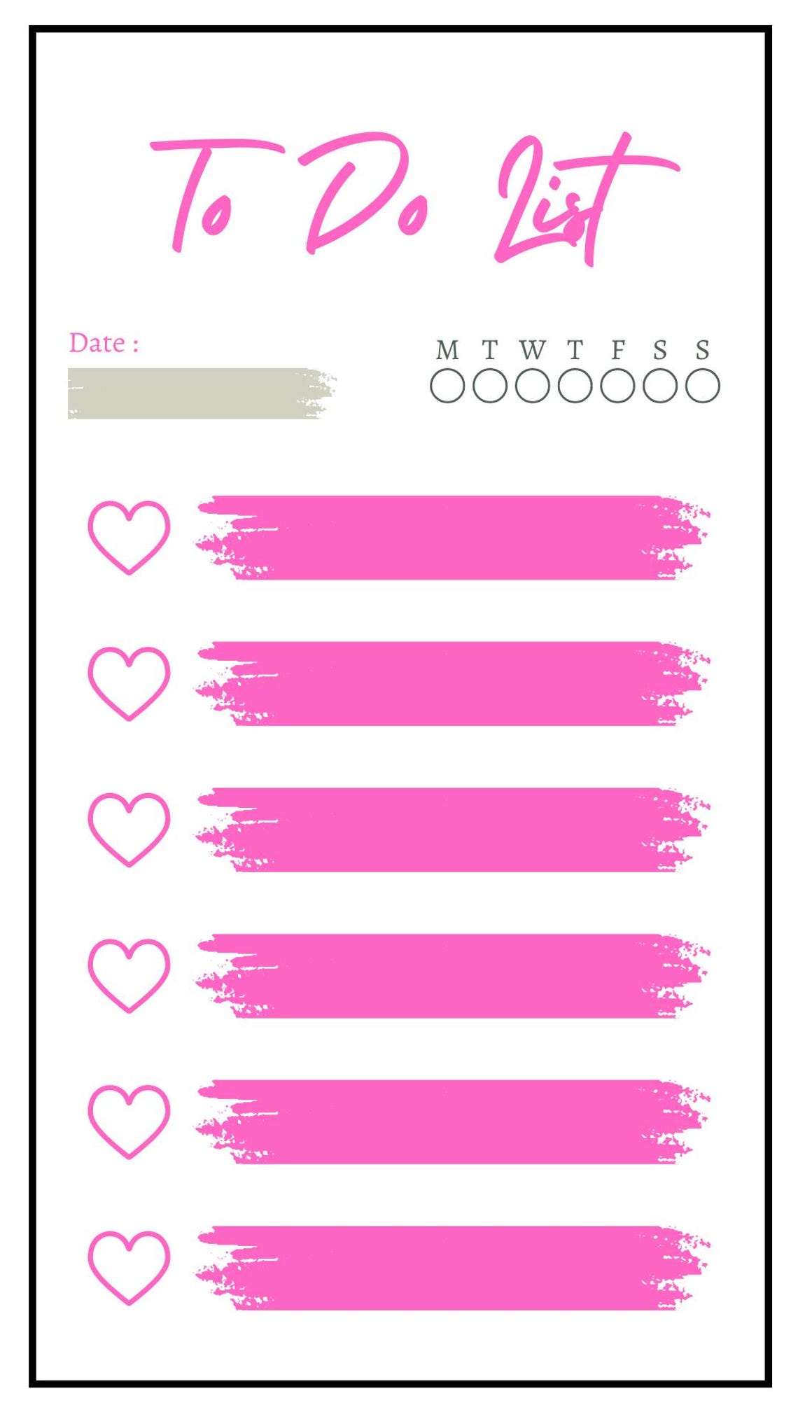 Printable to Do List - Etsy