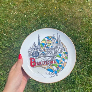 Barcelona Souvenir, Ceramic Wall Plate Spain Gift, Decorative Plates ...