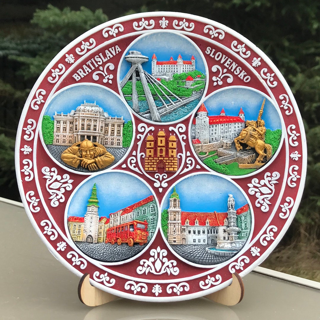 Bratislava. Hand Painted Hanging 3D Polyceramic Decorative Souvenir ...