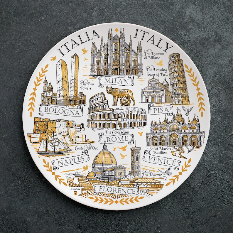 Italy Souvenir Plate Ceramic Plate for Display Italian - Etsy