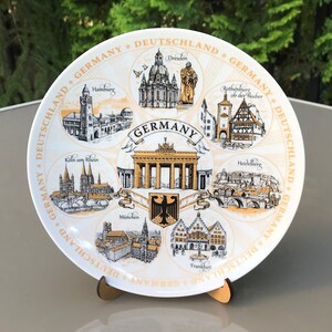 Germany Plate. Gold Style Hanging Wall Porcelain Plate 20cm Decorative ...