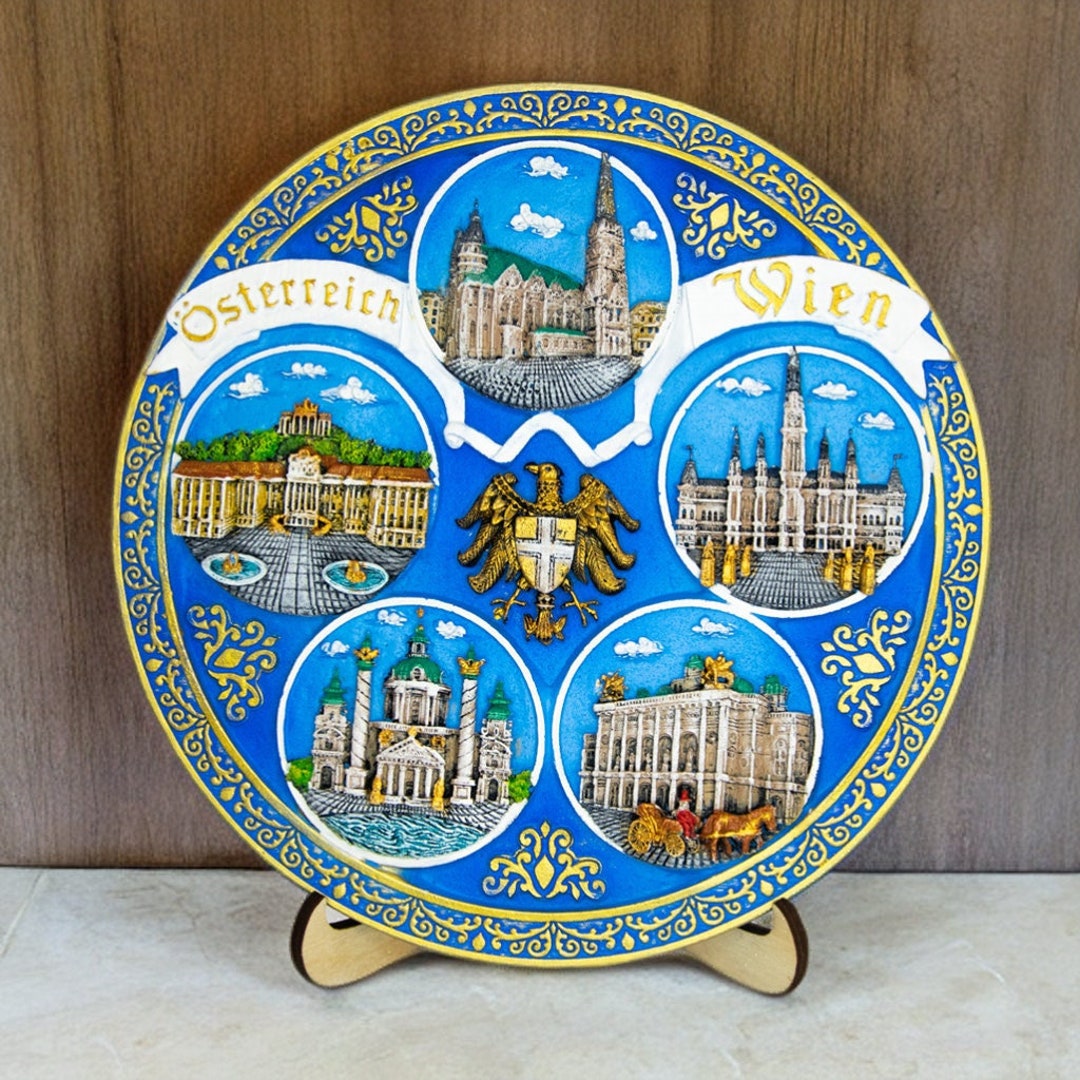 Hand-painted Vienna Palaces Plate: Austria Souvenir Wall Decor - Etsy