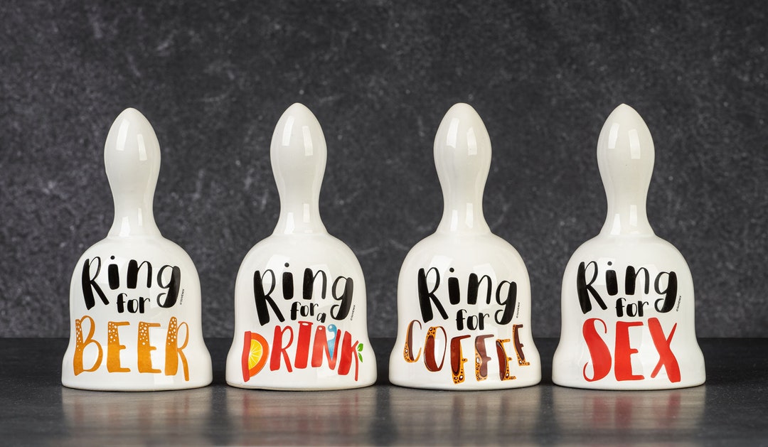 Set of 4 Funny Gift Ceramic Bells 130 Mm Each in an Individual - Etsy