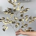 Decorative Gold Stem 23", Artificial Gold Leaves, Long Artificial Gold ...