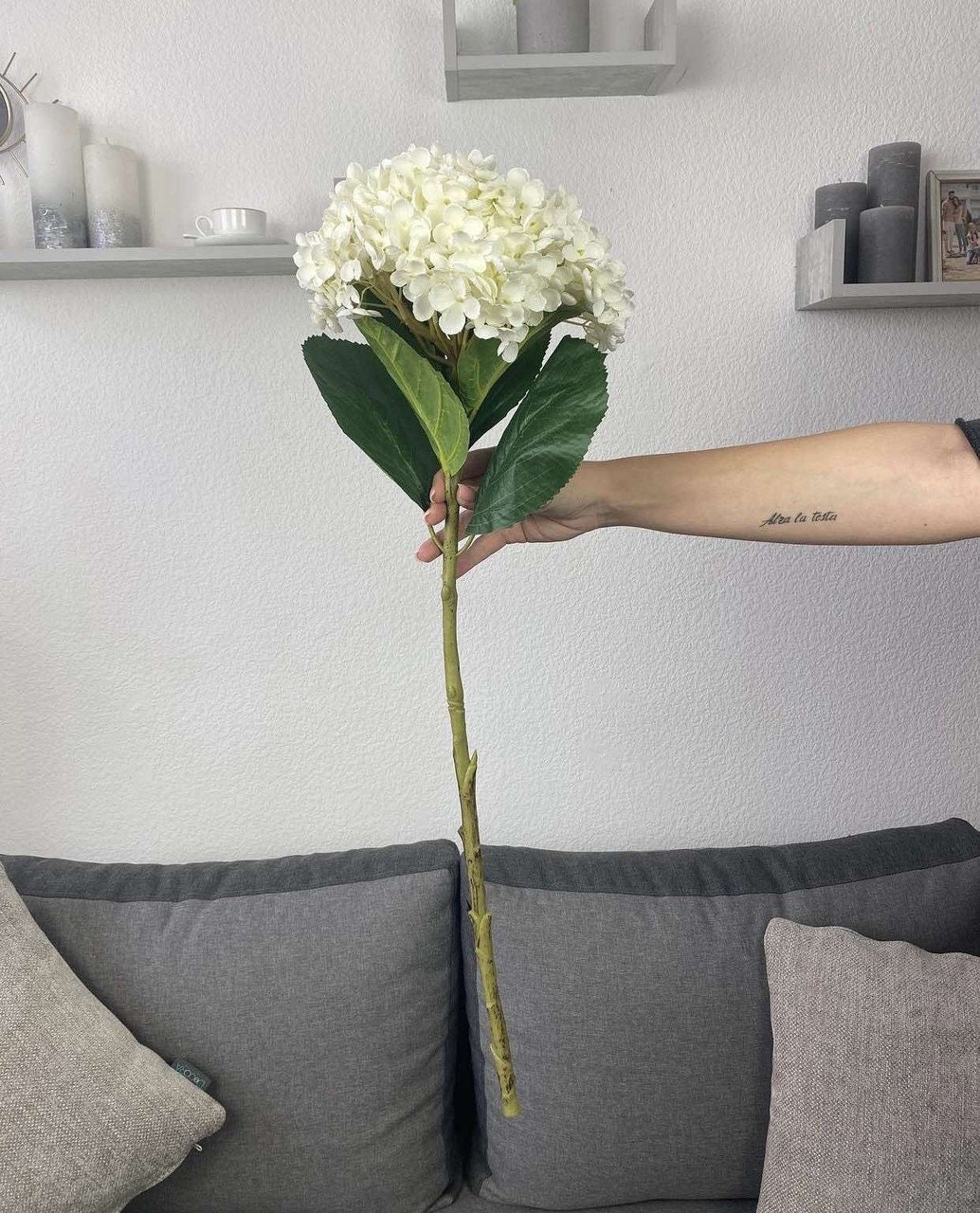 Artificial Hydrangea, Silk White Hydrangea, Giant Fake Hydrangea ...