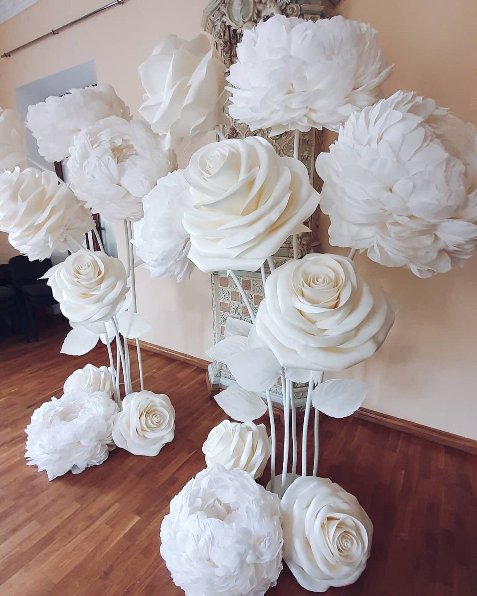 Large Paper Flower Backdrop Wall Decor/ Pink Nursery Paper - Etsy