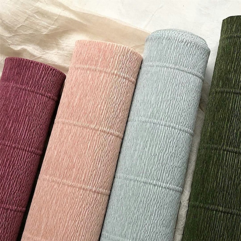Italian Crepe Paper Rolls: 180 Gram, 260% Elongation, DIY Flowers ...