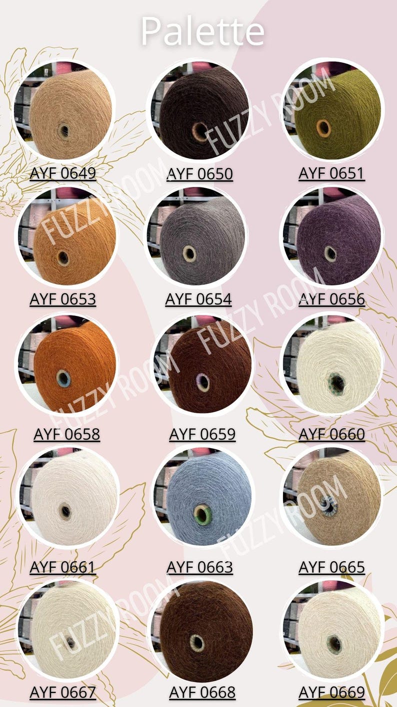 Italian Angora Yarn: Long Hair, Fluffy Knit, 80 Colors (500 Gram) - Etsy