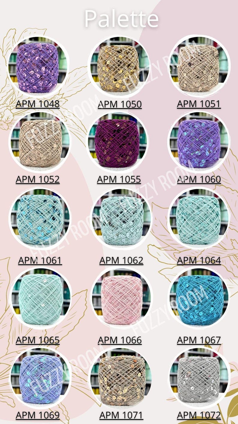 Shimmering Cotton Yarn With 6mm * 3mm Sequins - Perfect for Knitting ...