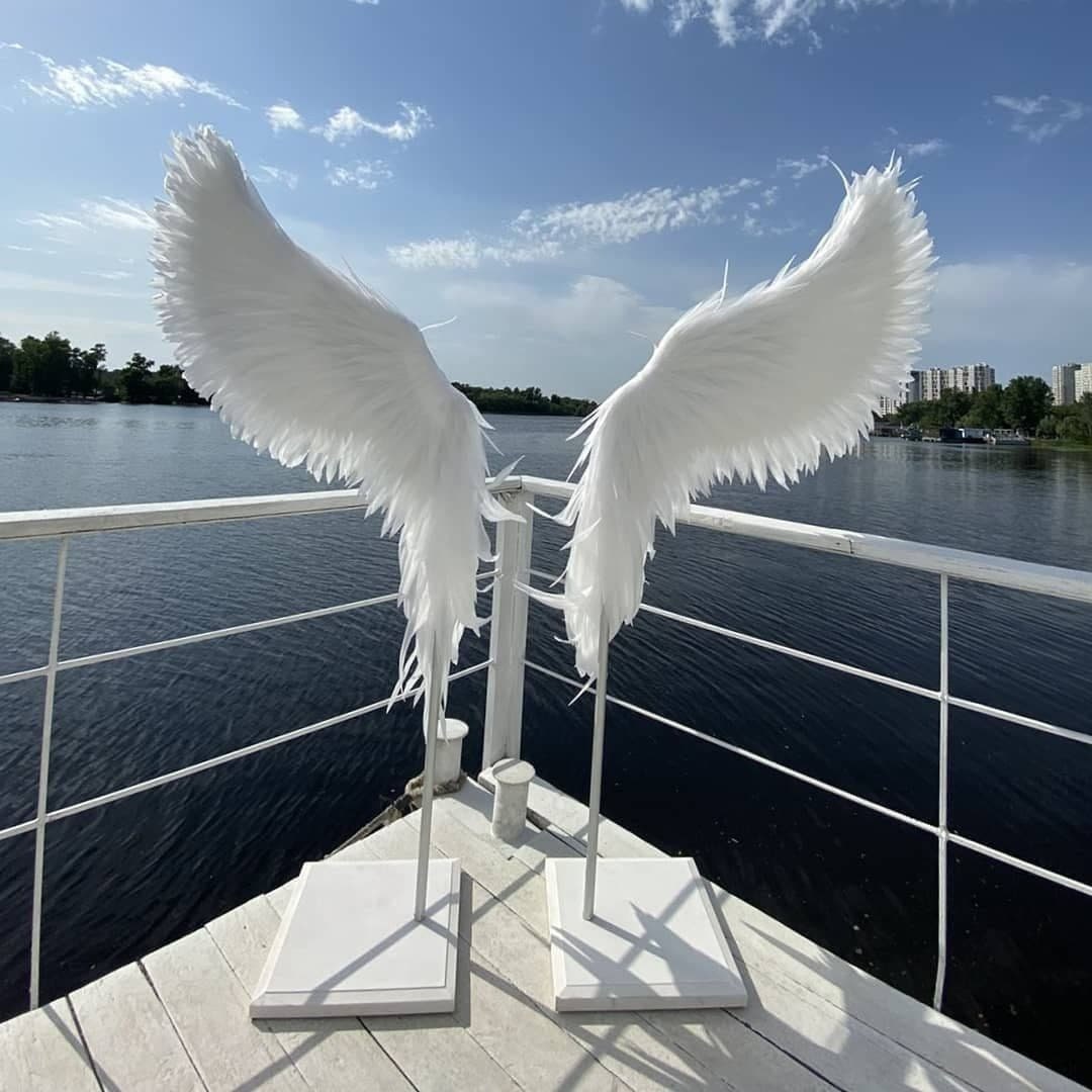 White Angel Wings on a Stand Angel Wings Wall Hanging Party - Etsy
