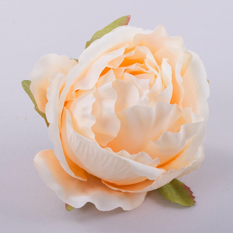 Peach Roses Bouquet Artificial White Tall Roses Peach Rose - Etsy
