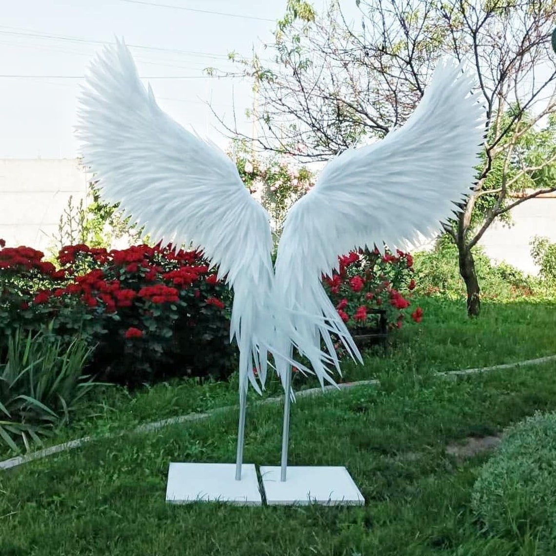 White Angel Wings on a Stand Angel Wings Wall Hanging Party - Etsy