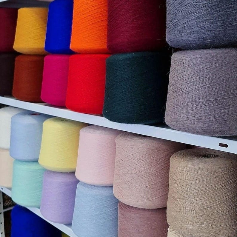 Fluffiest 80% Angora Yarn | Italian Long Hair Rabbit Down 800m/100g ...