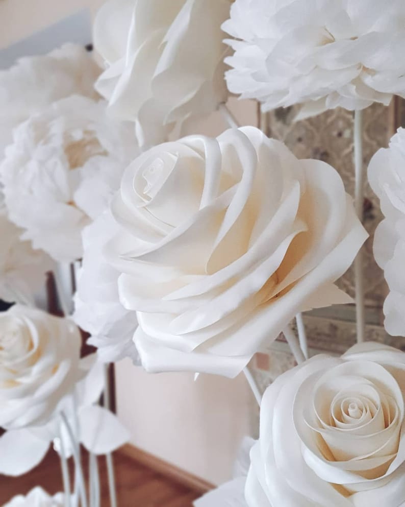 Large Paper Flower Backdrop Wall Decor/ Pink Nursery Paper - Etsy