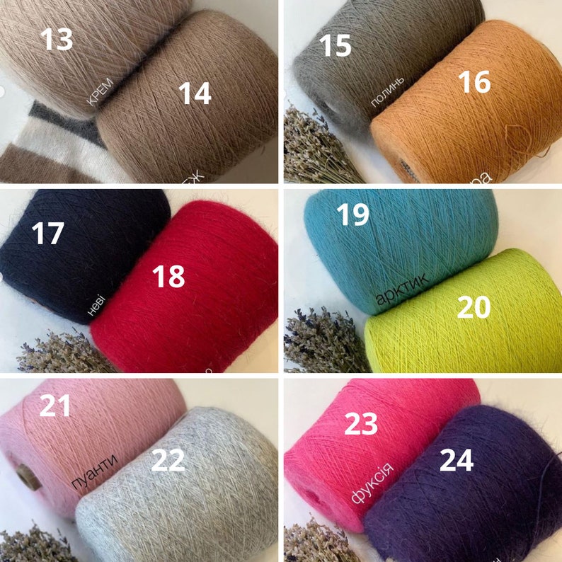 Angora Yarn for Knitting 80% Angora White Angora Fluffy Yarn 100 Gram ...