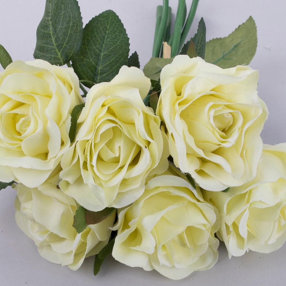 Small Peach Roses Bouquet Artificial Lemon Cream Roses Rose - Etsy