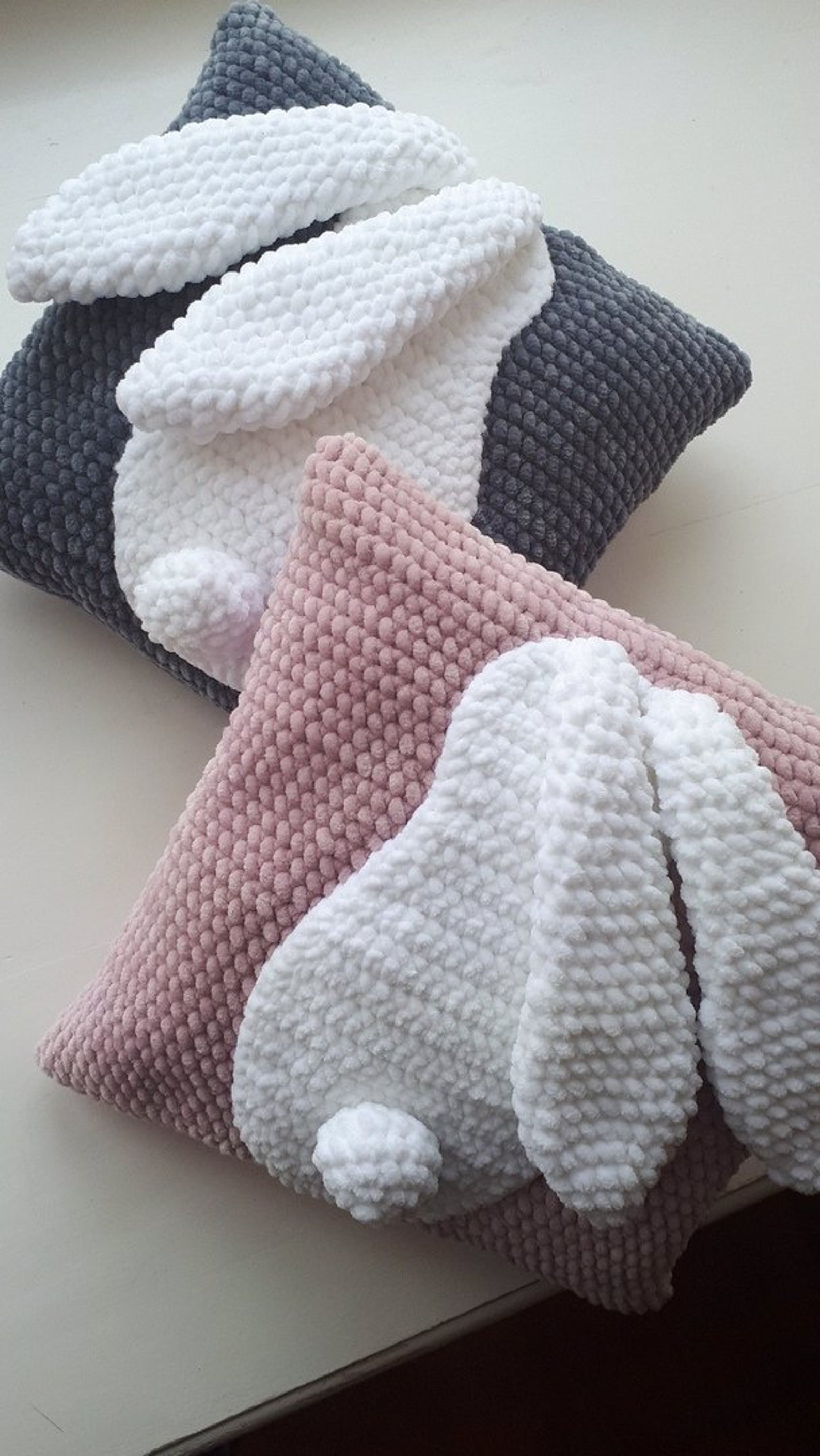 Plush Bunny Pillow: Kids Room Decor, Stuffed Animal Accent - Etsy