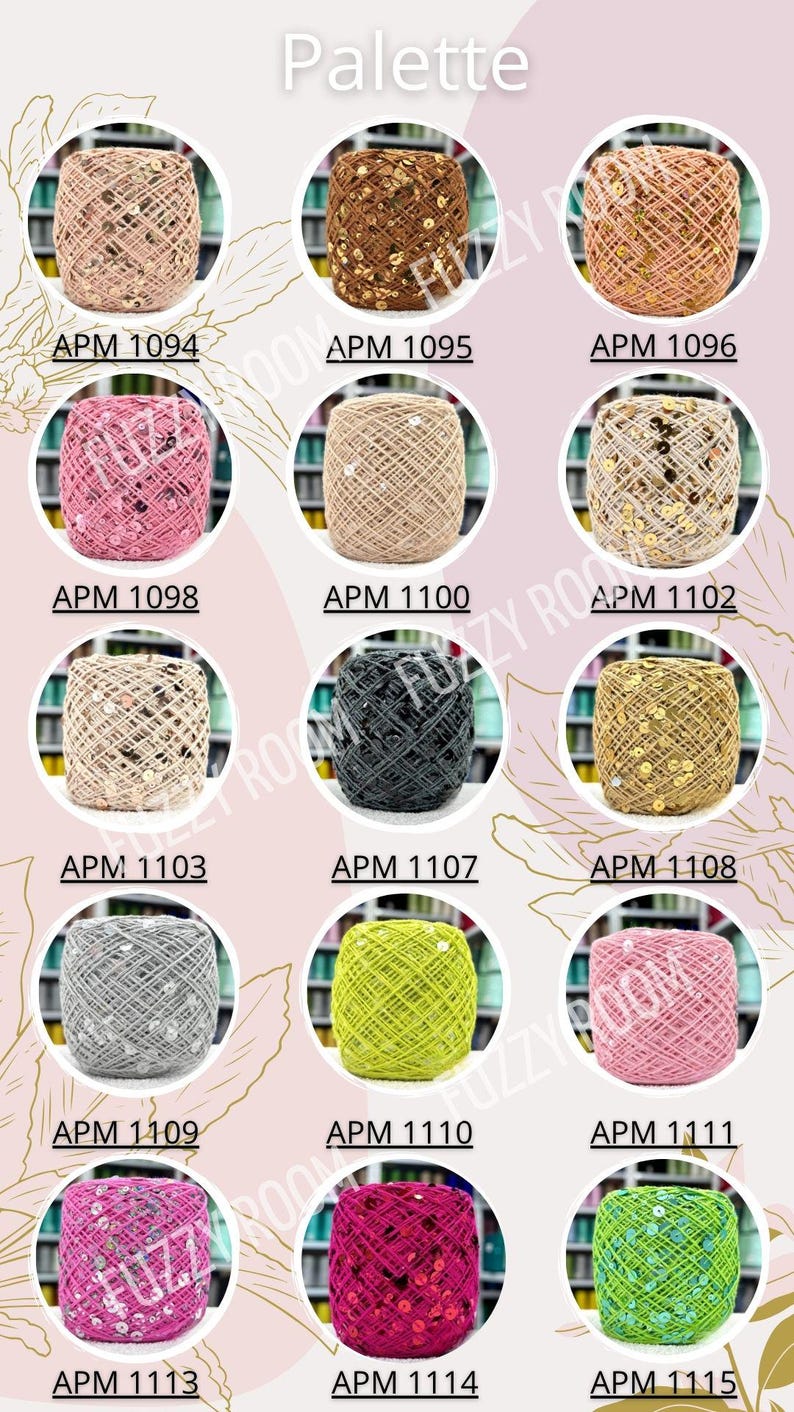 Shimmering Cotton Yarn With 6mm * 3mm Sequins - Perfect for Knitting ...