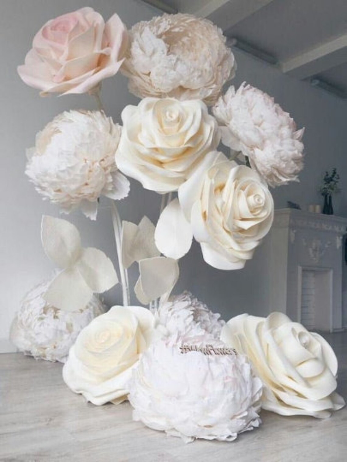 Large Paper Flower Backdrop Wall Decor/ Pink Nursery Paper - Etsy