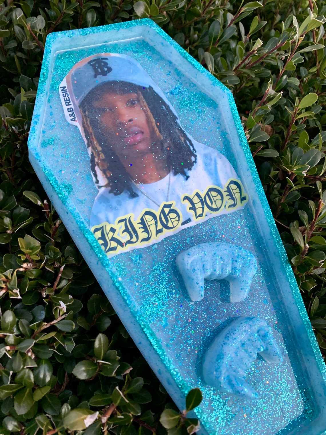 Custom A&B RESIN King Von Coffin Tray comes with 2 vampire | Etsy