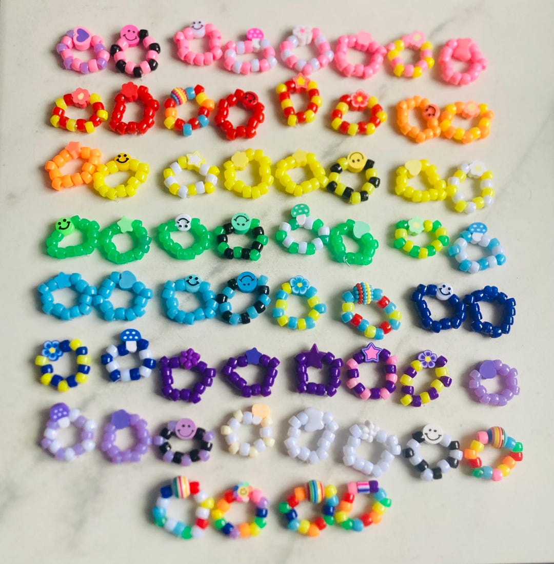 Beaded/kandi Rings - Etsy