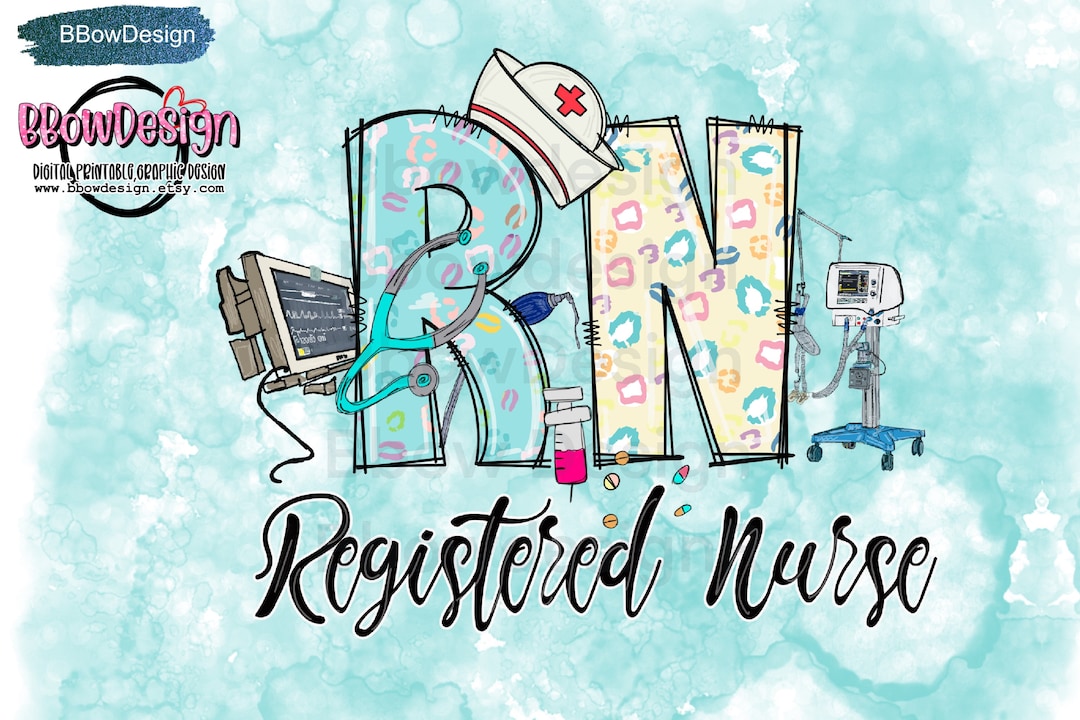 Leopard RN Registerednurse PNG Designpastel Leopard RN Nurse - Etsy