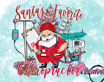 Santas Favorite Chiropractor Png - Etsy