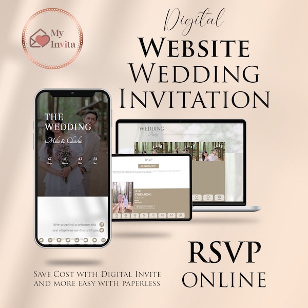 Paperless Wedding Invitations - Etsy