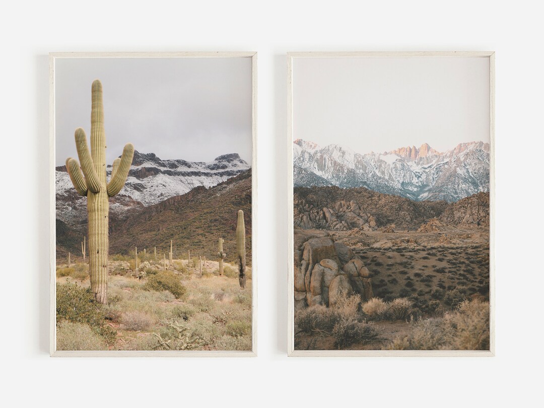 Snow Covered Mountains, Desert Scenery, Arizona Landscape Prints, Snowy ...