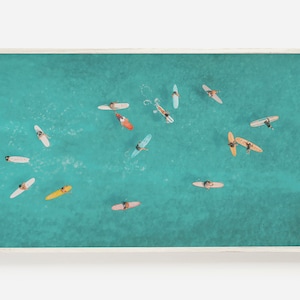 Surf Frame TV Art, Summer Digital Art, Aerial Surf Print, Surfers From ...