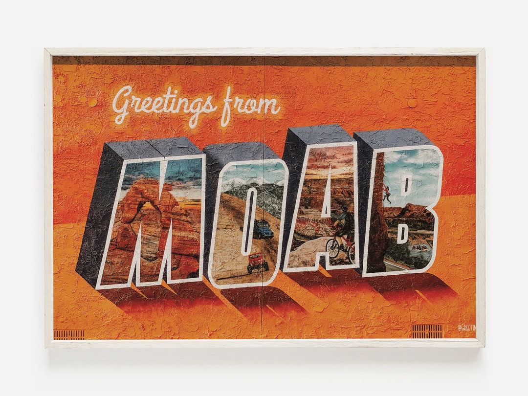 Moab Wall Art Welcome to Moab Utah Town Print Desert - Etsy