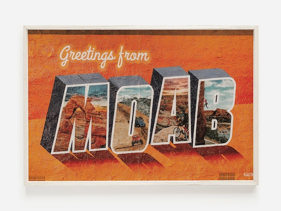 Moab Wall Art Welcome To Moab Utah Town Print Desert | Etsy