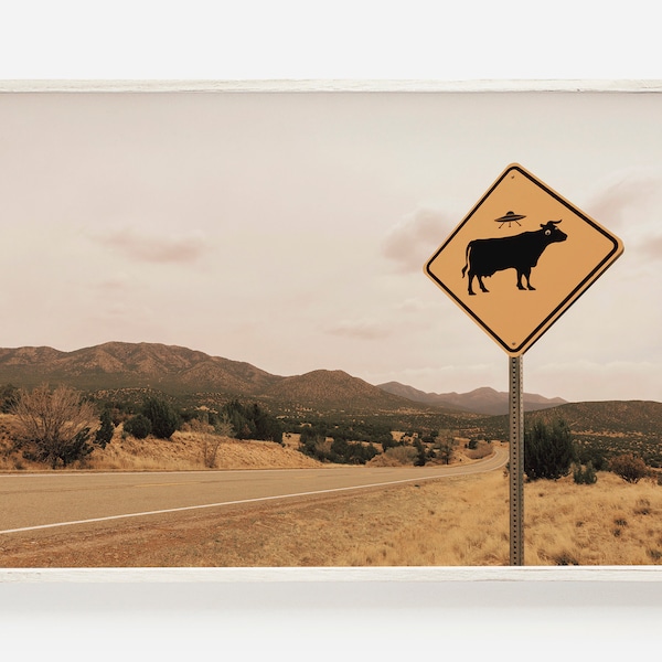 Cows Being Abducted by Aliens - Etsy
