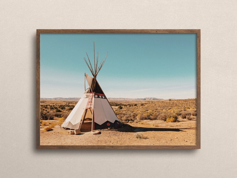 Wide Open Desert Tipi, Native American Tipi, Tipi Tent on Desert ...
