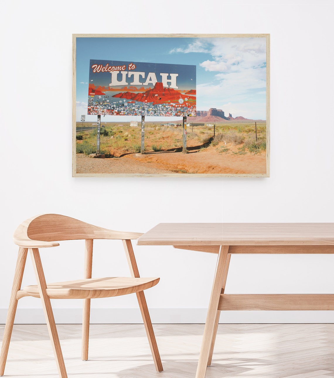 Welcome To Utah Wall Art Utah Desert Print Utah Stateline | Etsy