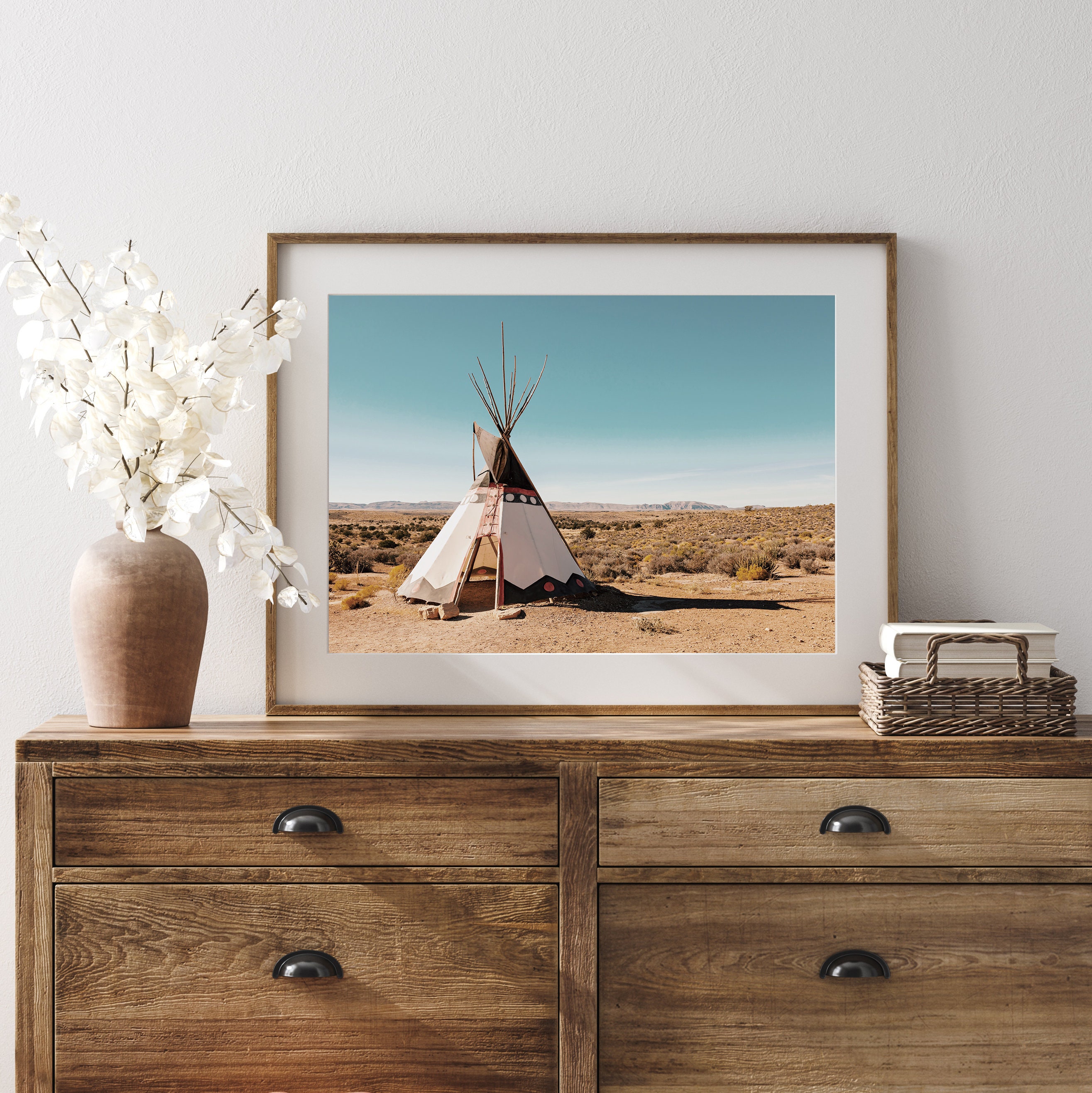 Wide Open Desert Tipi, Native American Tipi, Tipi Tent on Desert ...