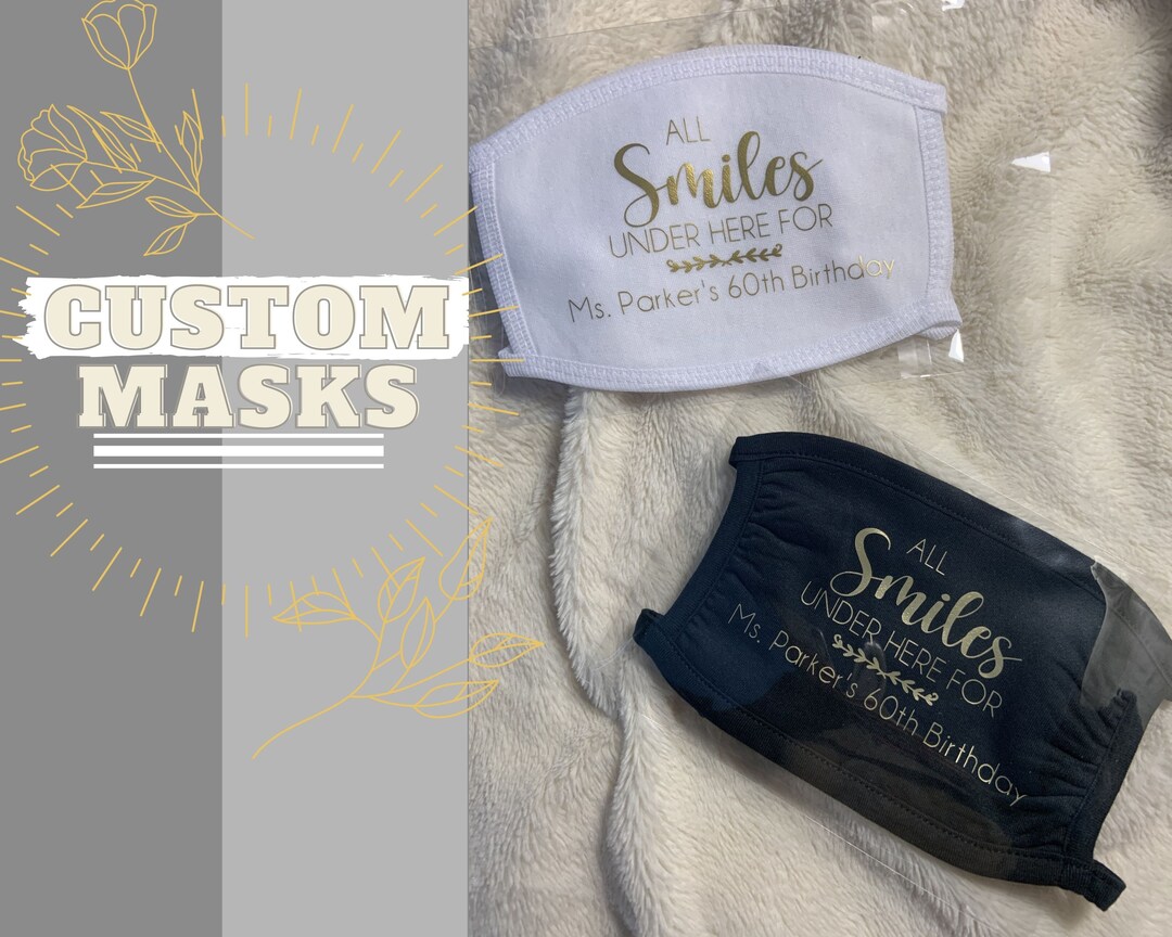 Personalized Face Masks - Etsy