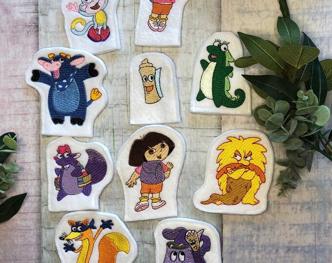 Dora the Explorer Inspired, Finger Puppets, Pretend Play, Felt/flannel ...