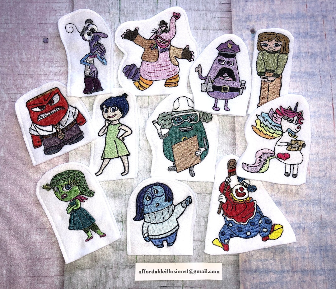 Inside Out Inspired, Finger Puppets, Pretend Play, Felt/flannel Board ...