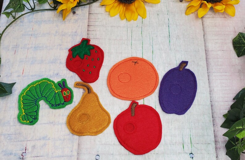 Hungry Caterpillar Finger Puppets Felt/flannel Board Quiet - Etsy