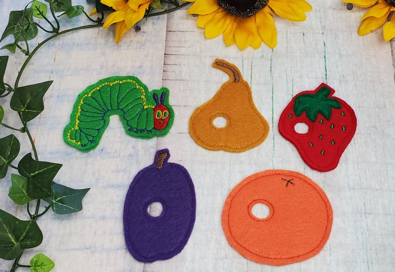 Hungry Caterpillar Finger Puppets Felt/flannel Board Quiet - Etsy