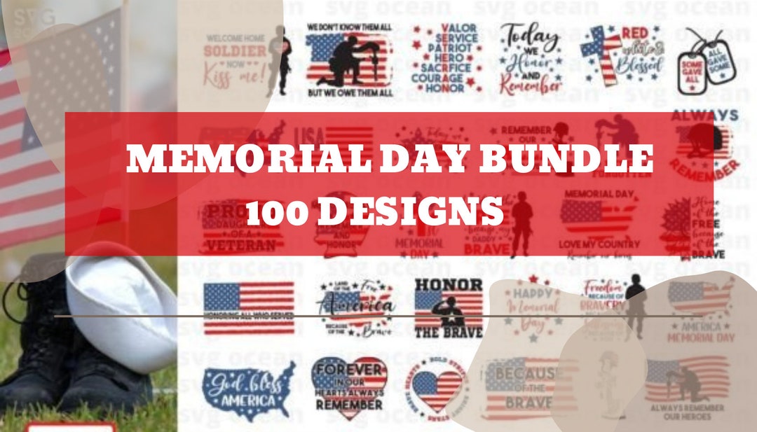 MEMORIAL DAY BUNDLE Png Svg Bundle, Patriotic Svg, Independence Day ...