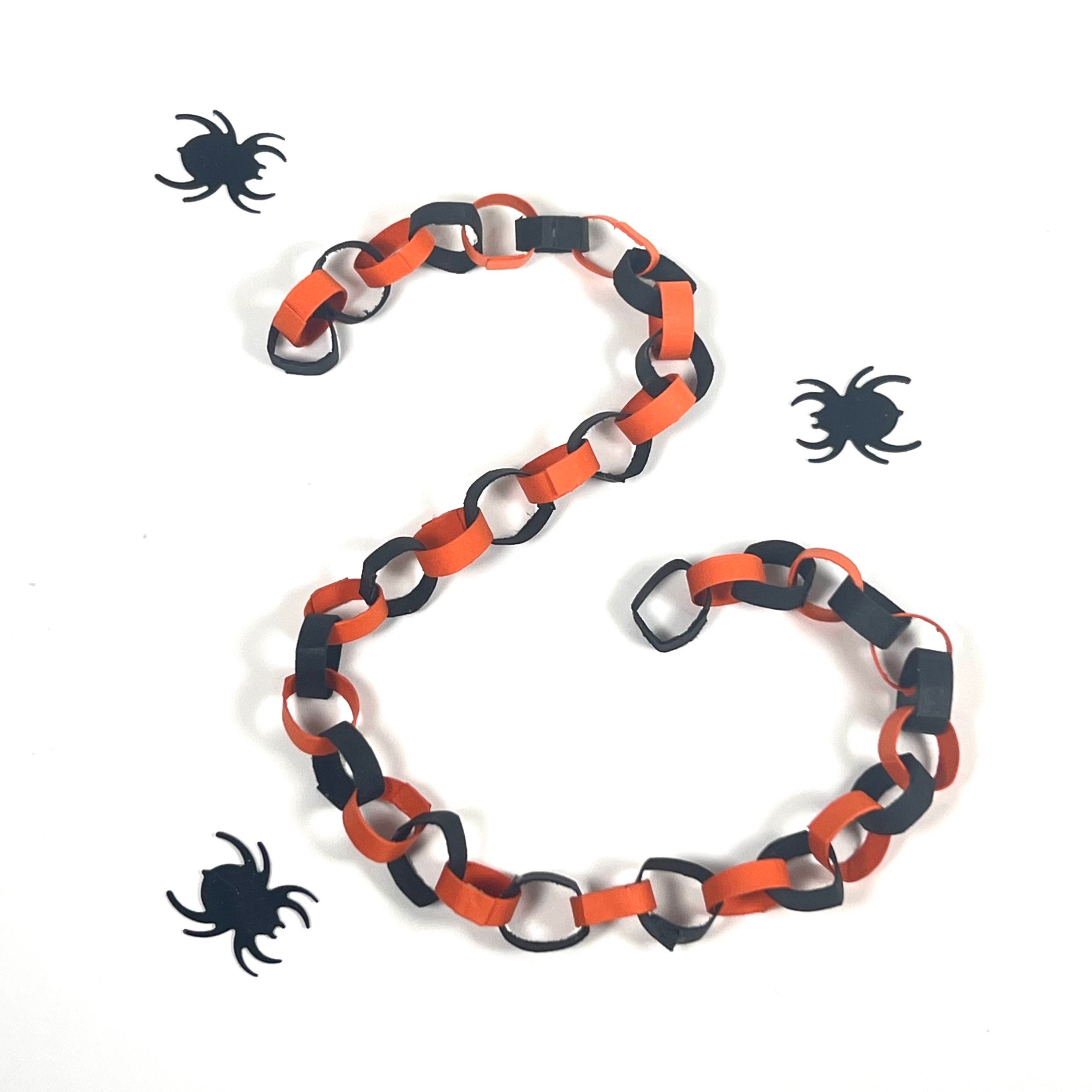 Miniature Orange and Black Paper Chain for Dollhouse Halloween - Etsy
