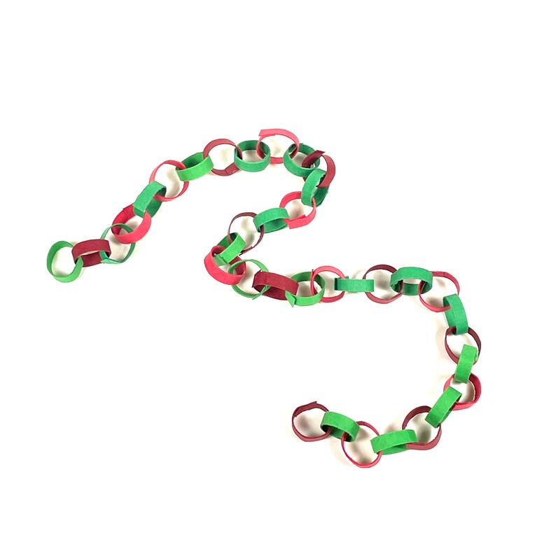 Miniature Red and Green Paper Chain for Dollhouse Christmas - Etsy