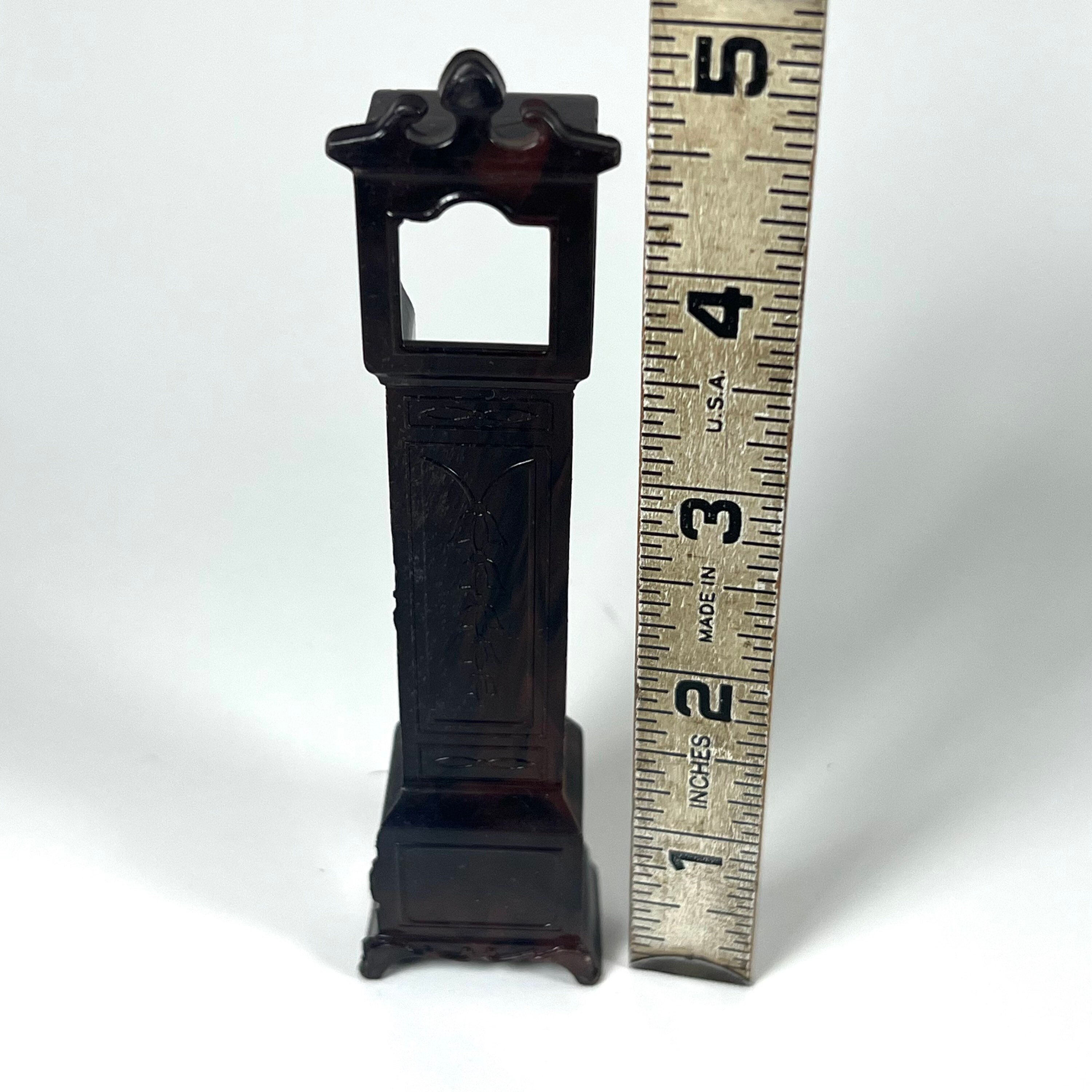 Vintage Miniature Standing Grandfather Clock Case by Plasco Toy Retro 1 ...