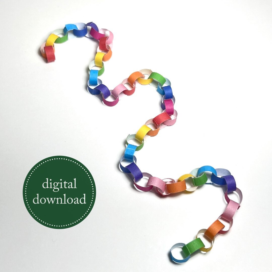 DIY Miniature Rainbow Paper Chain for Dollhouse Decoration | 1:12 1 ...