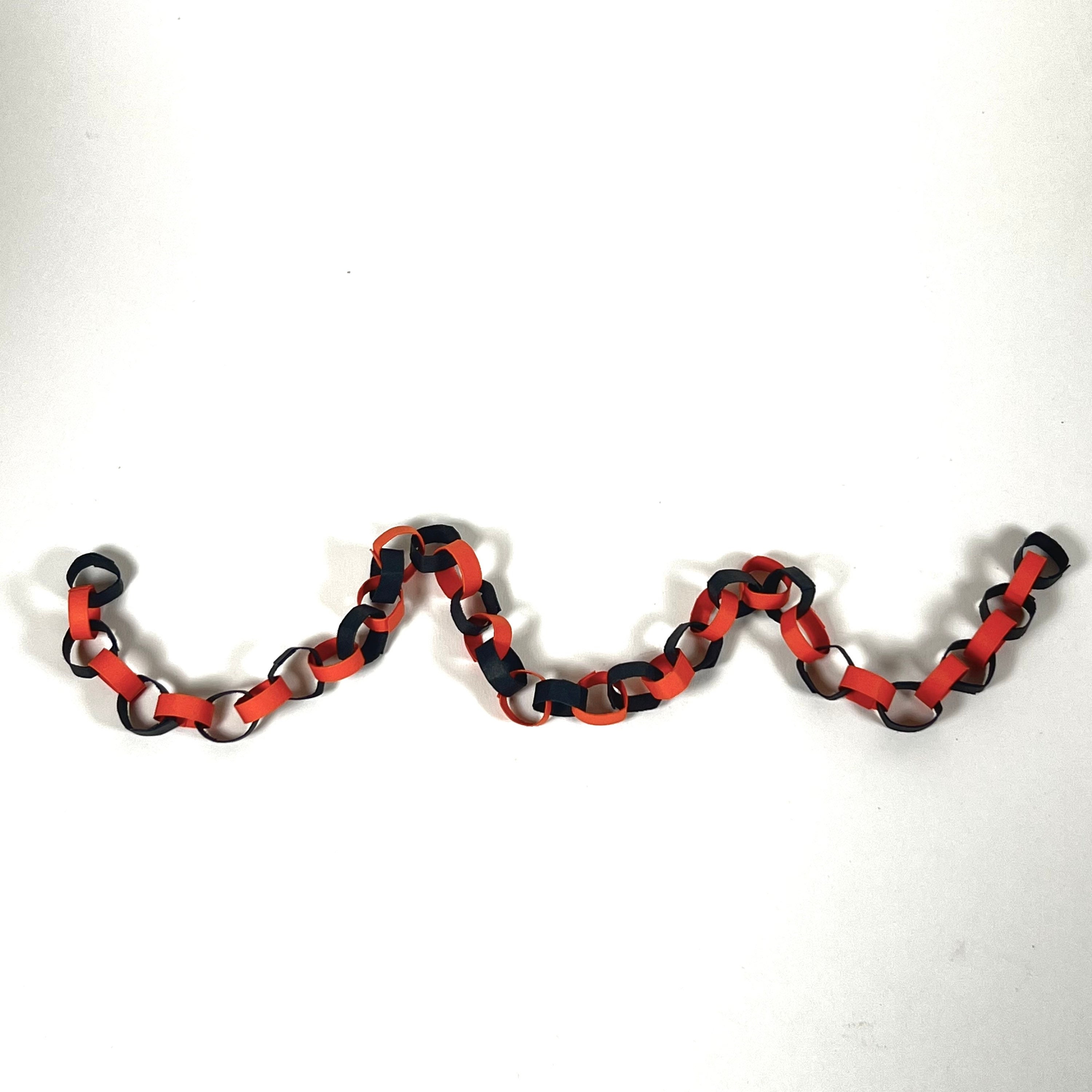 Miniature Orange and Black Paper Chain for Dollhouse Halloween ...
